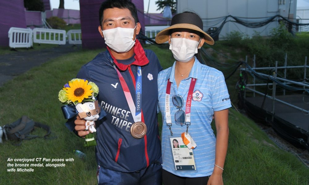 Chinese Taipei’s CT Pan savours historic Olympic medal with wife ...