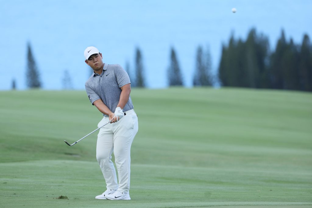 Korea’s Tom Kim trails by one stroke at Sentry Tournament of Champions ...